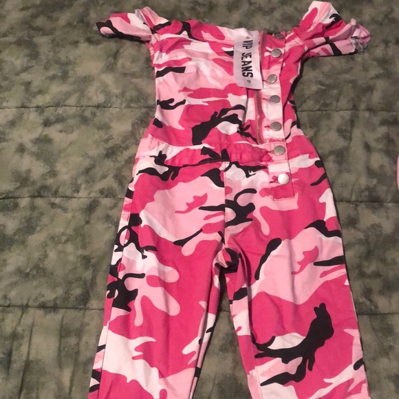 Pants & Jumpsuits | Pink Vip Jeans One Piece Denim Suit | Poshmark
